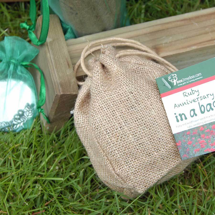 40th (Ruby) Wedding Anniversary Rose and Plaque Gift Pack